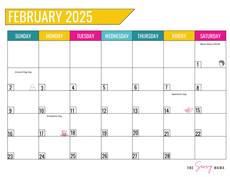 Free Printable February Calendar 2025 | Download Now
