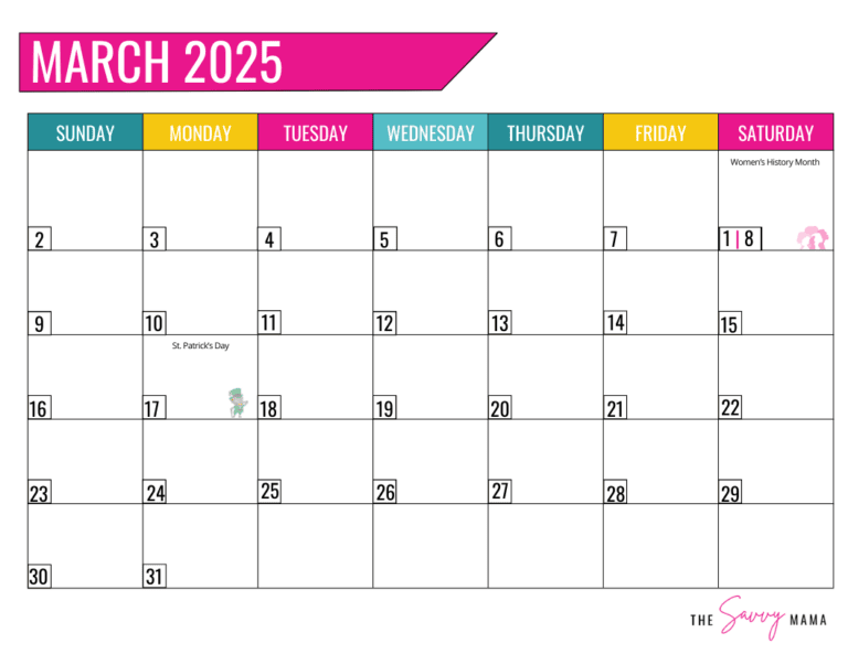 FREE March Calendar 2025: Use My Printable To Get Organized