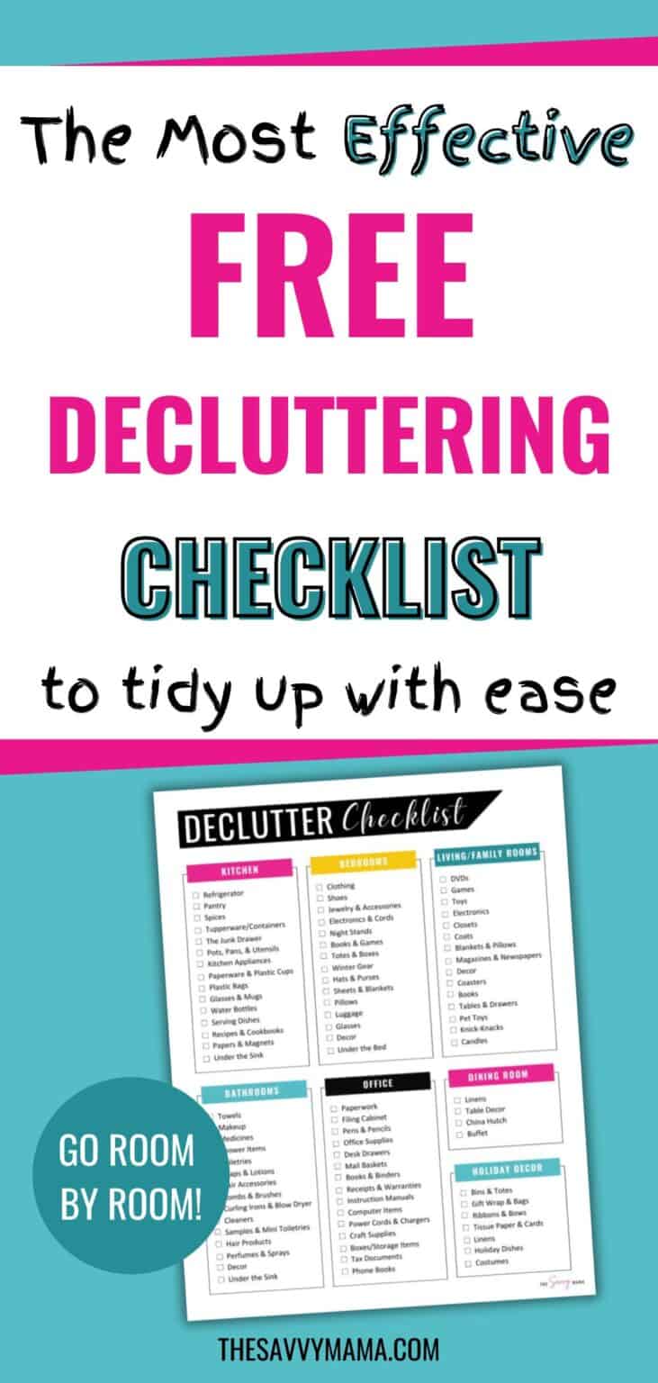 FREE Decluttering Checklist: Tidy Up with Ease