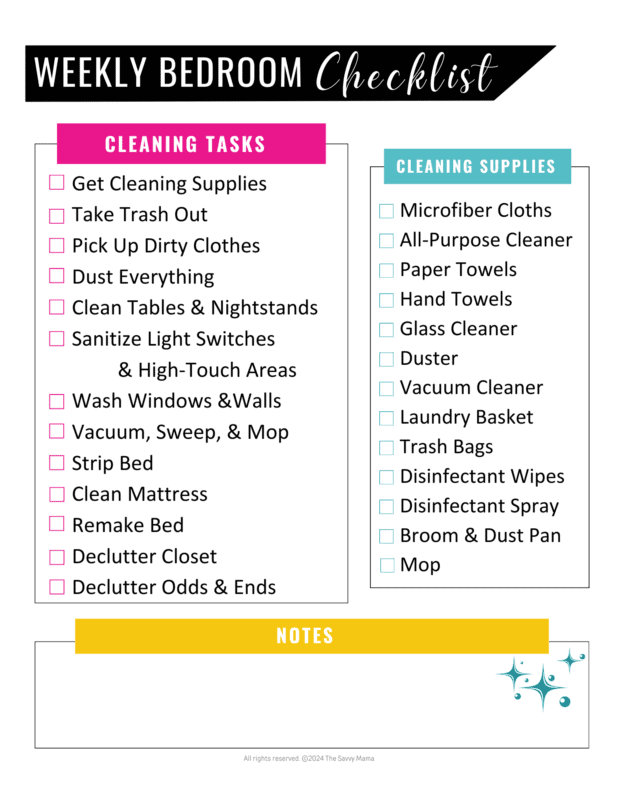 How To Clean Your Room FREE Deep Clean Weekly Checklist How To Clean Your Room FREE Deep Clean Weekly Checklist