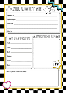 Free All About Me Worksheet Collection: Icebreakers For Kids