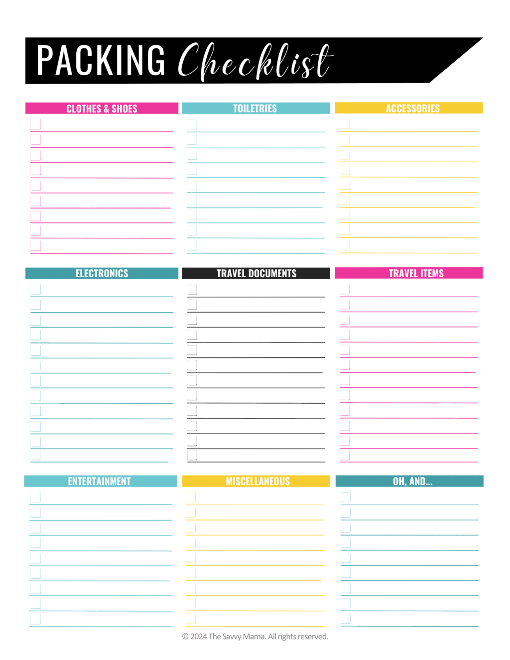 Ultimate Free Packing List Template (2+ Freebies!)