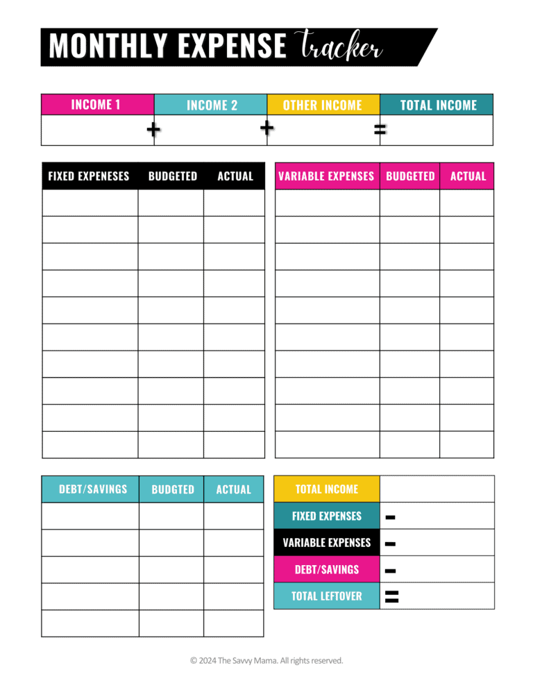 Ultimate Printable Expense Tracker Collection: 3 Freebies!