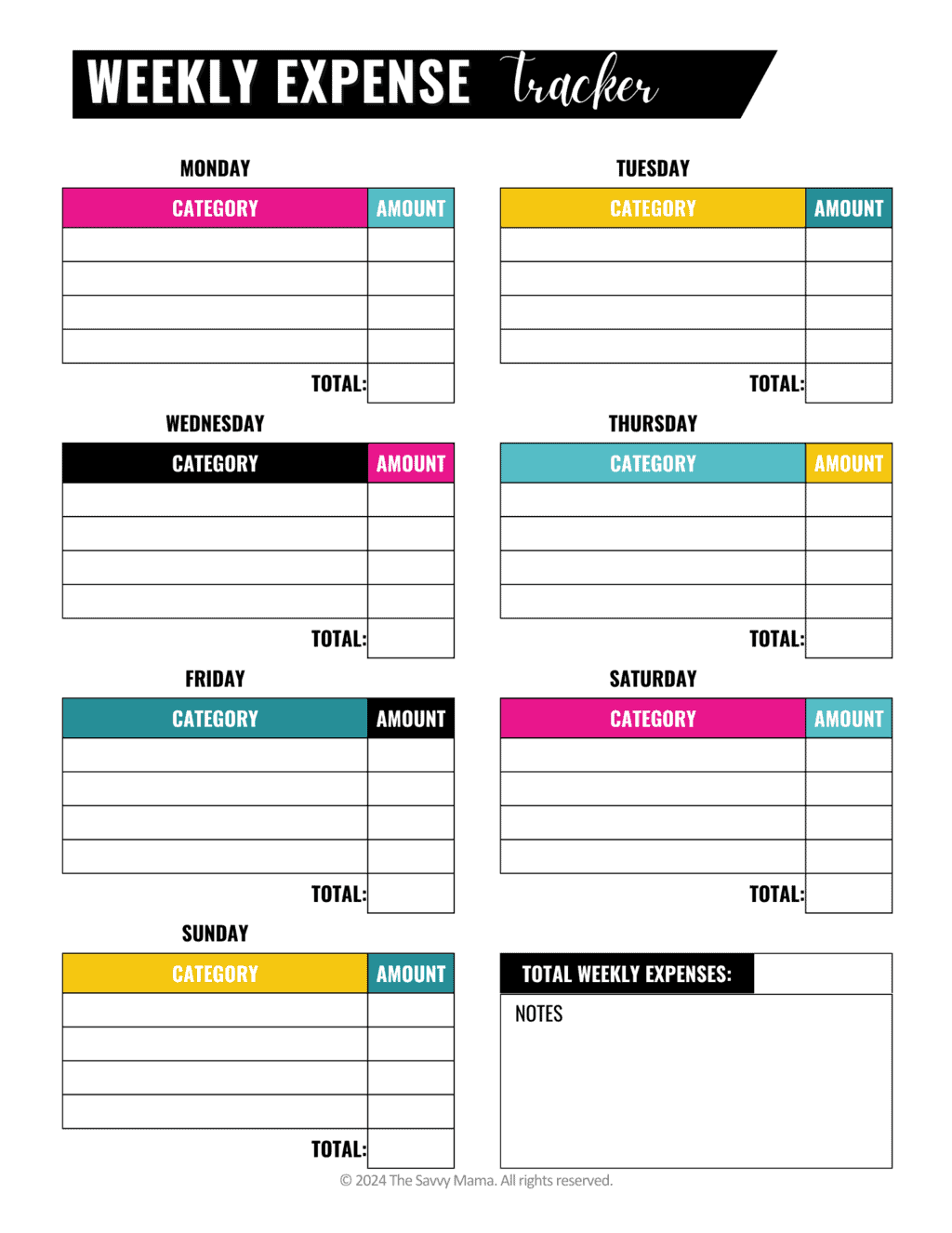 Ultimate Printable Expense Tracker Collection: 3 Freebies!