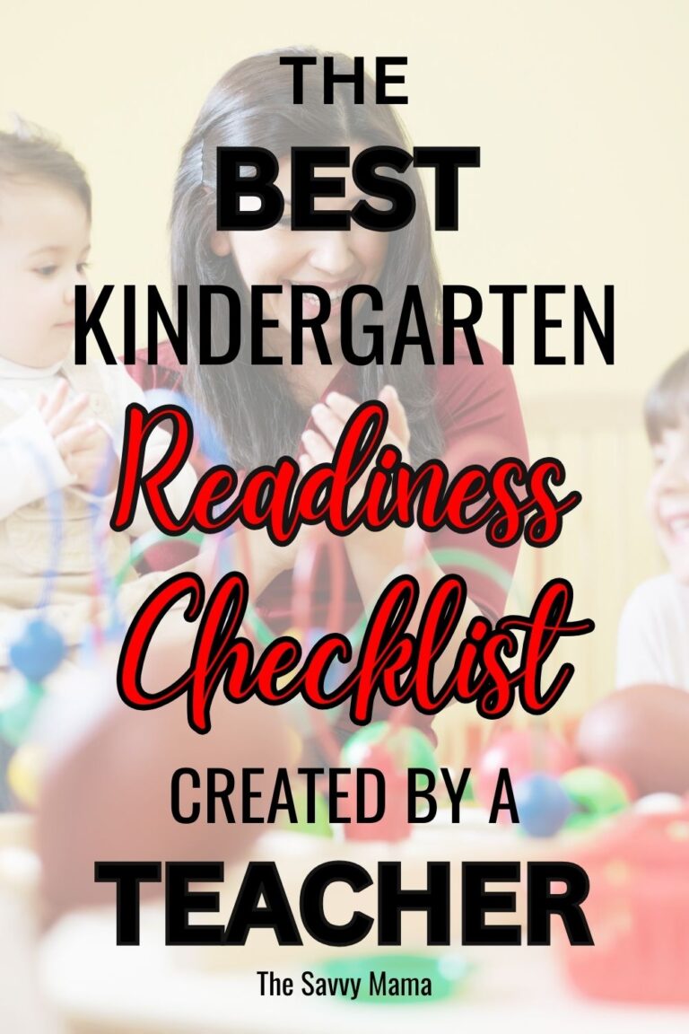 Best Kindergarten Readiness Checklist