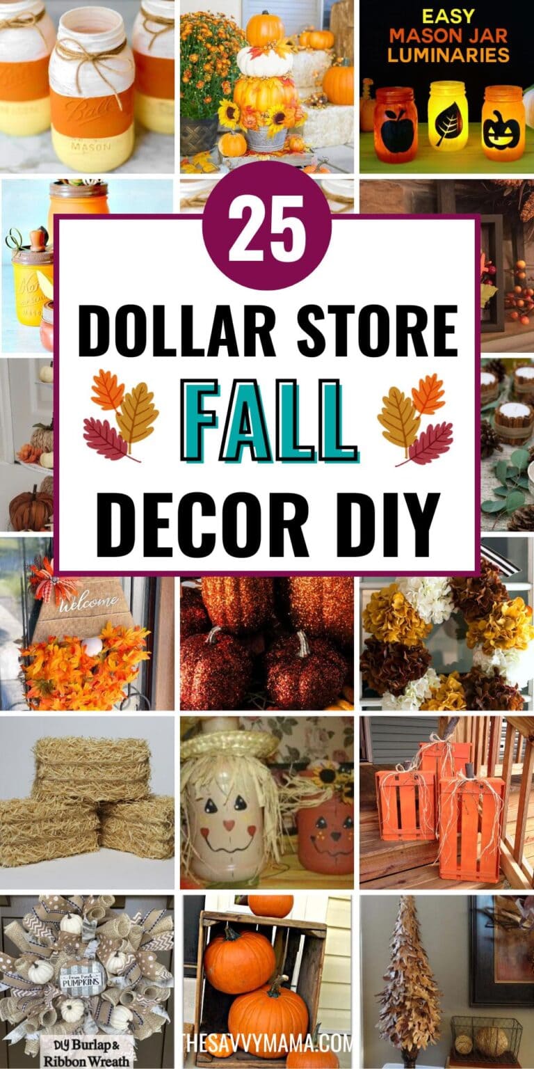 25 Cheap Dollar Store Fall Decor Ideas