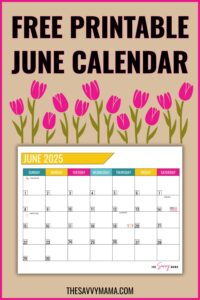 FREE June Calendar 2025: Get Your Month Planned Out!